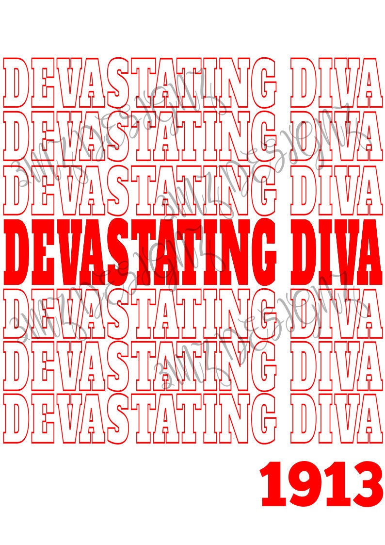 Devastating Diva Full Words SVG - Etsy