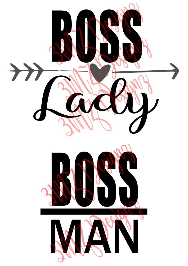Boss Lady/man Digital Files - Etsy