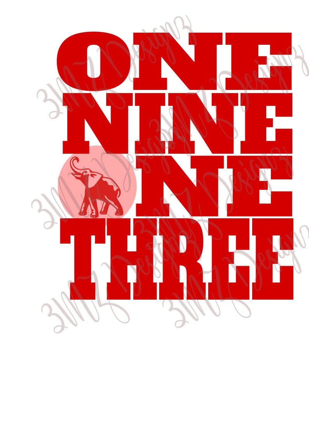 One Nine One Three Digital File - Etsy