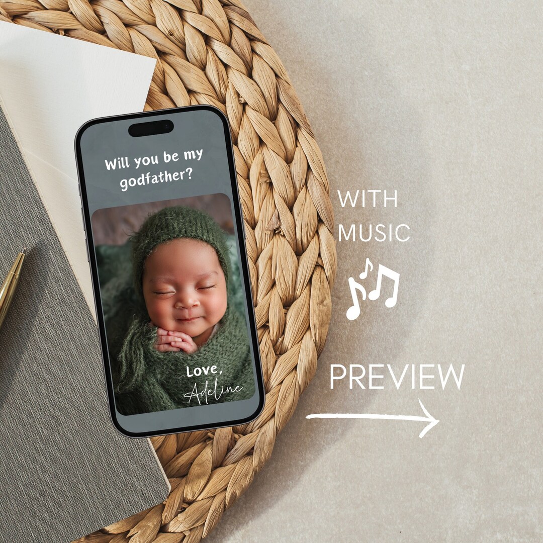 Will You Be My Godfather Proposal Invitation Video Godparent Proposal ...