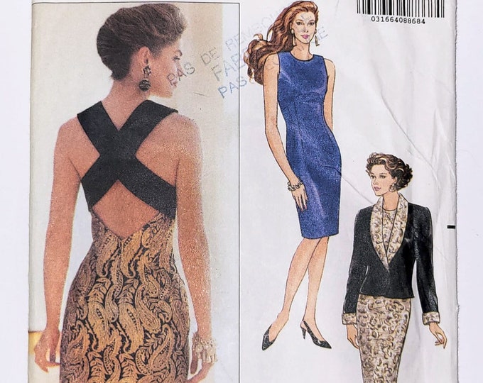 Butterick Sewing Pattern 5106, Misses' Jacket, Dress, Vintage Pattern ...