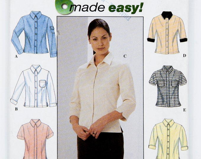 Simplicity Sewing Pattern 8872, Easy to Sew, Misses' Shirt, Size HH 6,8 ...