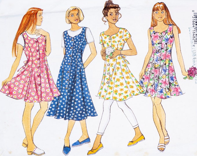Butterick Sewing Pattern 3275, Girls' Dress, Leggings, Vintage Pattern ...