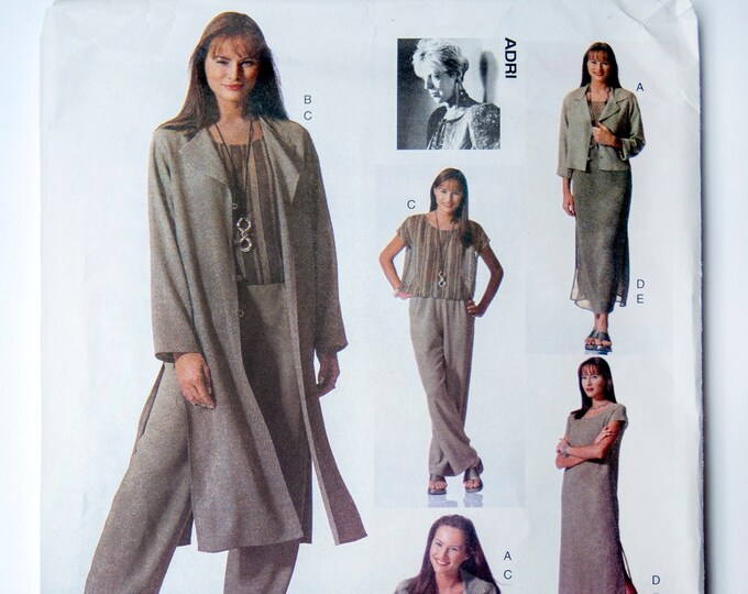 Vogue Sewing Pattern 2148, Misses' Jacket, Top, Slip, Duster, Pants ...