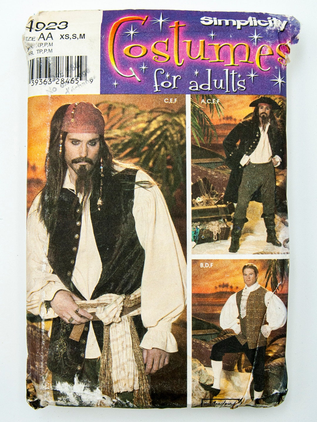 Simplicity Costumes Sewing Pattern 4923, Halloween Costumes for Adults ...