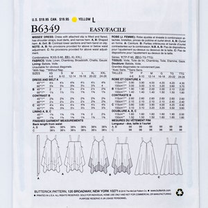 Butterick Sewing Pattern 6349, Misses' Dress, Size XS-S-M, UNCUT ...