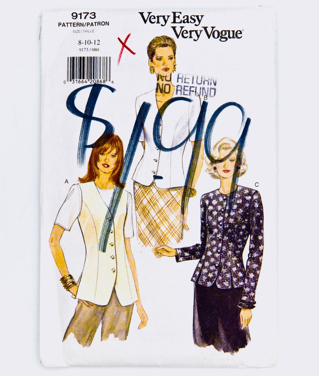 Vogue Sewing Pattern 9173 Misses' Top Vintage Pattern - Etsy