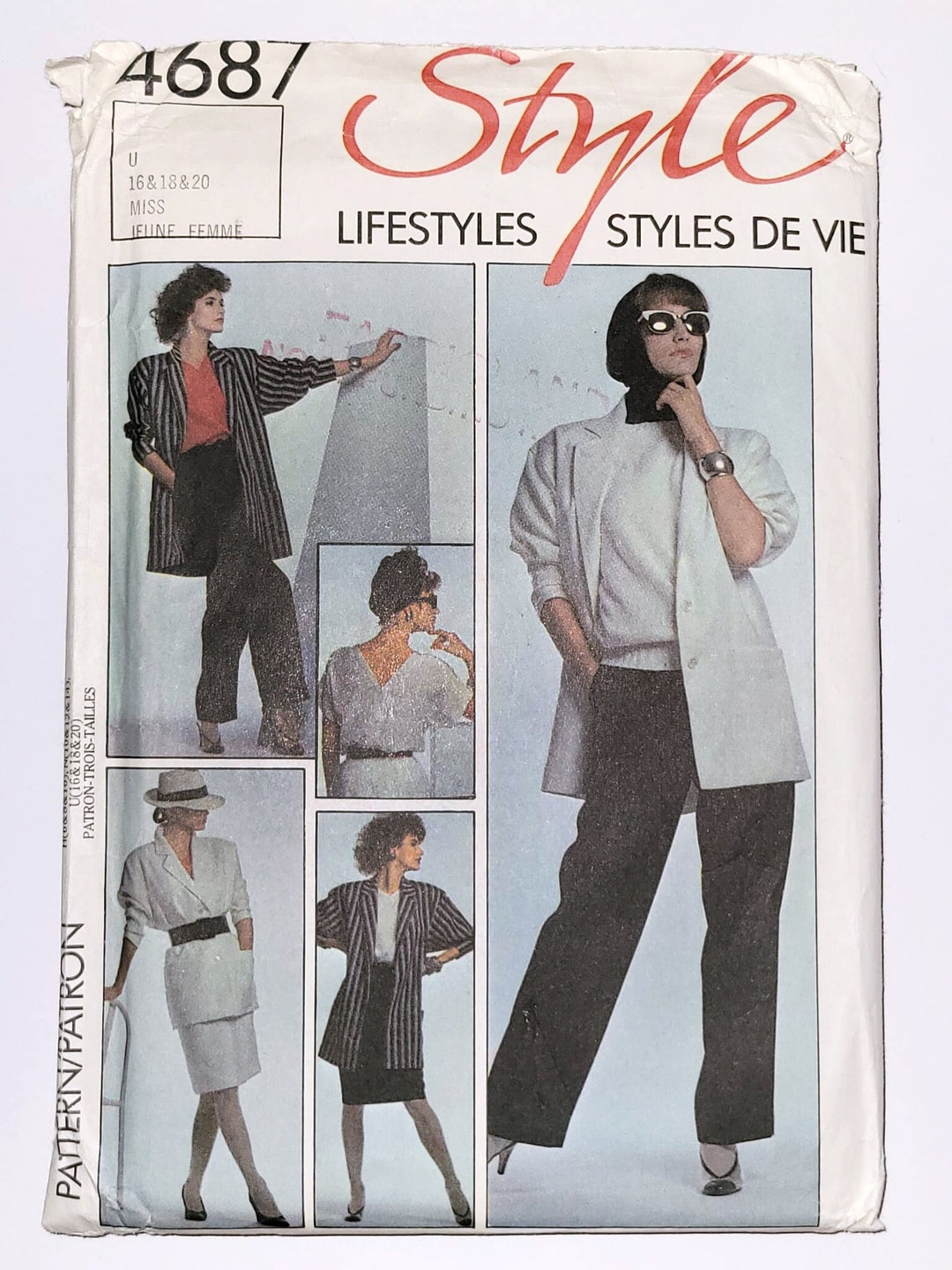 Style Sewing Pattern 4687, Vintage Pattern, Lifestyles, Misses' Top ...