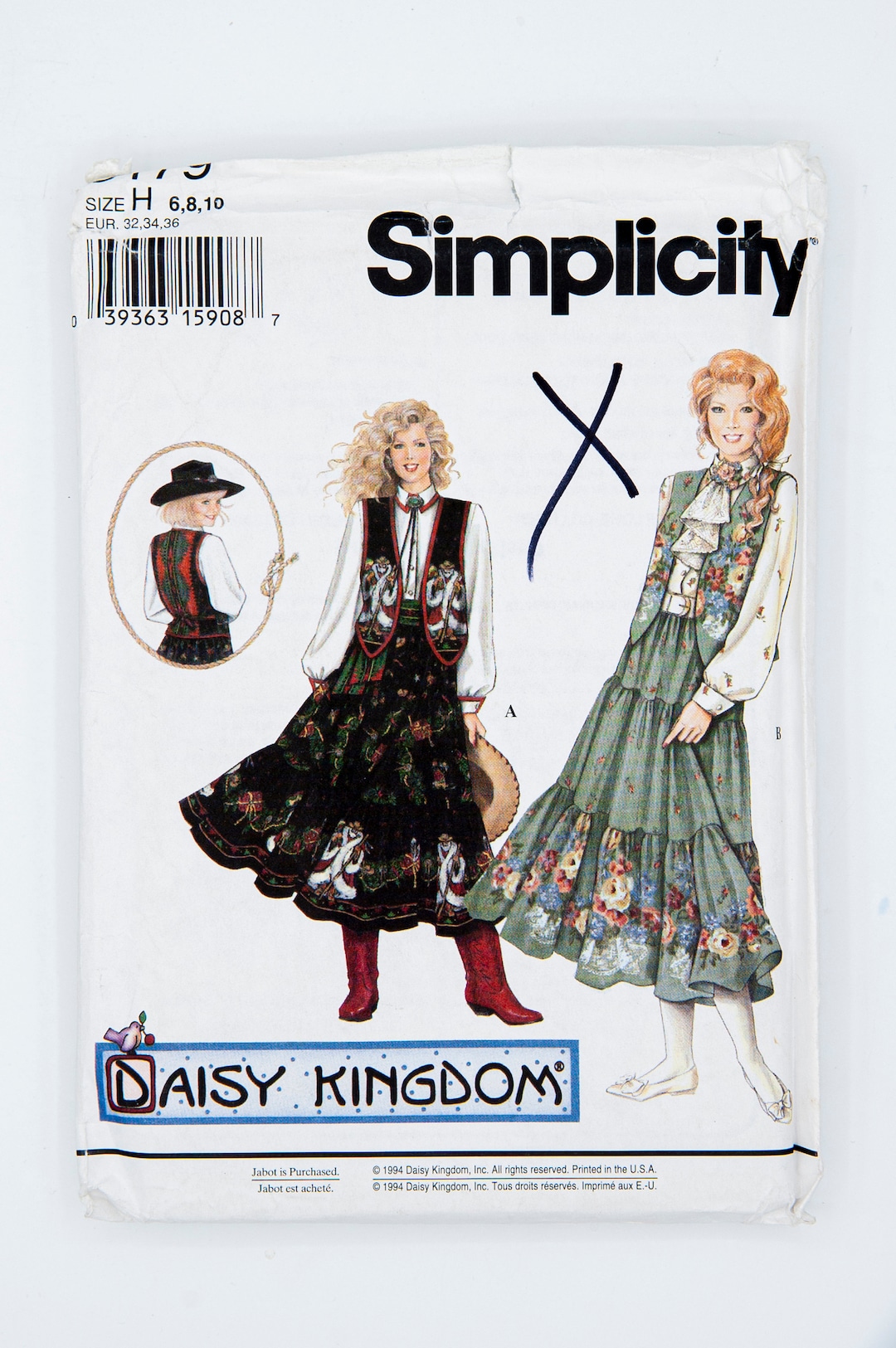 Simplicity Sewing Pattern 9179, Misses' Skirt, Blouse, Vest, Daisy ...