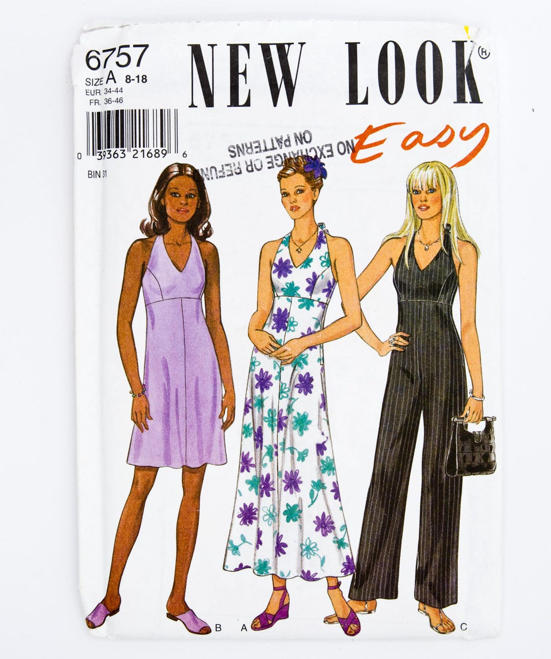 New Look Sewing Pattern 6757, Misses' Dress, Jumpsuit, Easy to Sew ...