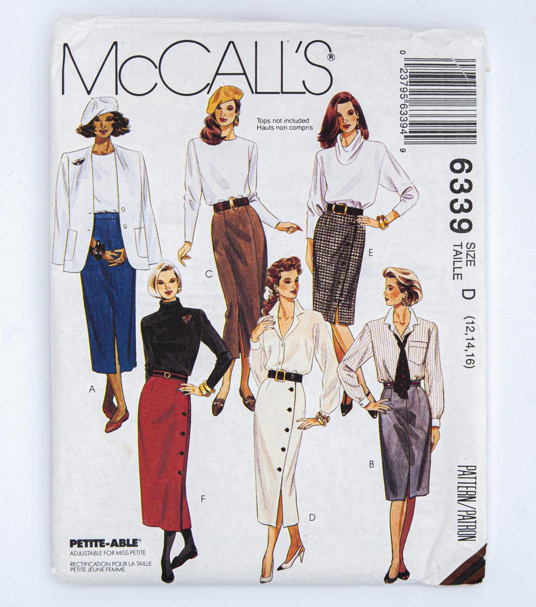 Mccall's Sewing Pattern 6339, Misses' Skirt in Two Lengths, Vintage ...