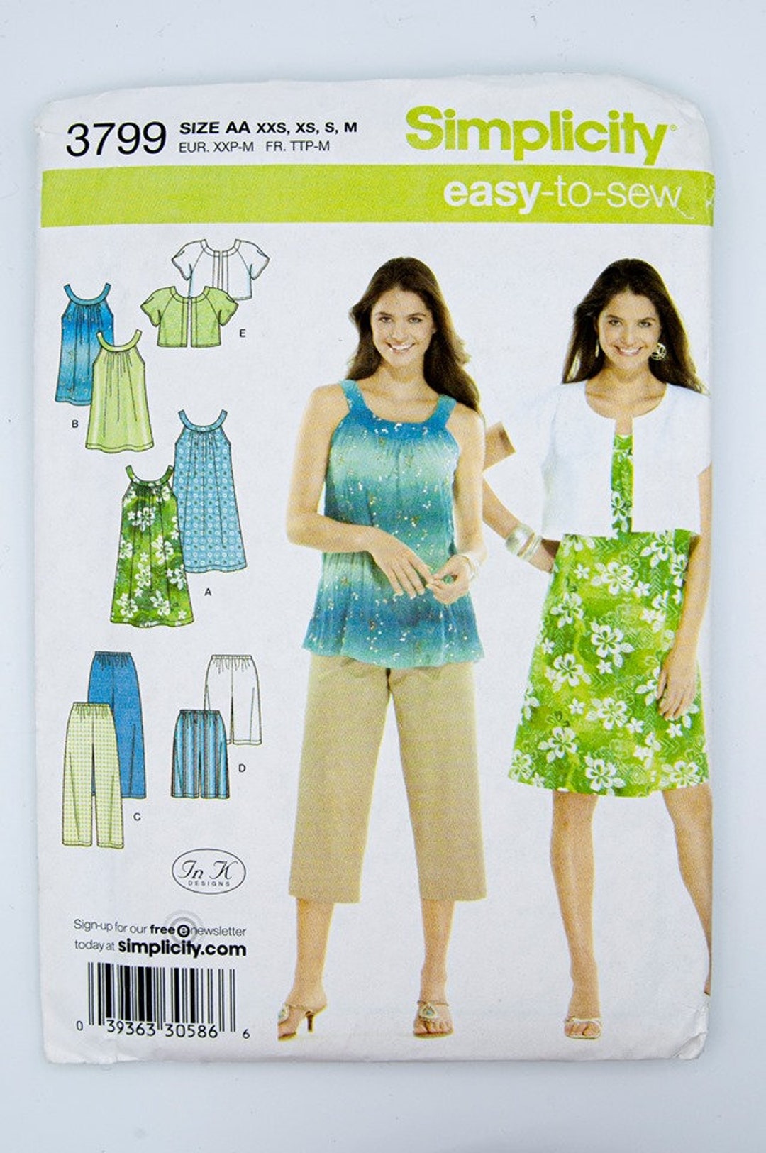 Simplicity Sewing Pattern 3799, Easy to Sew, Misses' Dress/ Tunic ...