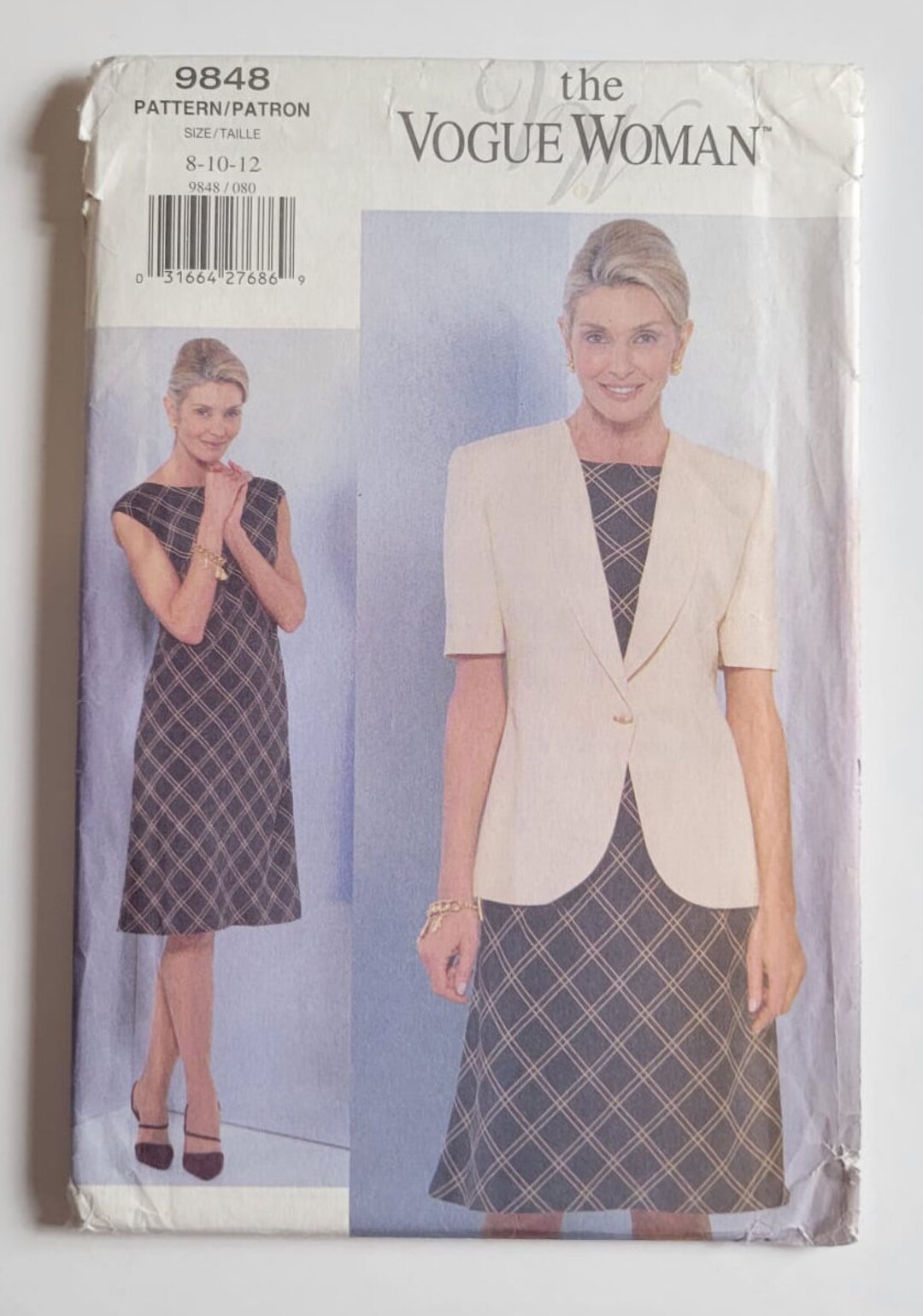 Vogue Sewing Pattern 9848, Misses' Jacket, Dress, the Vogue Woman ...