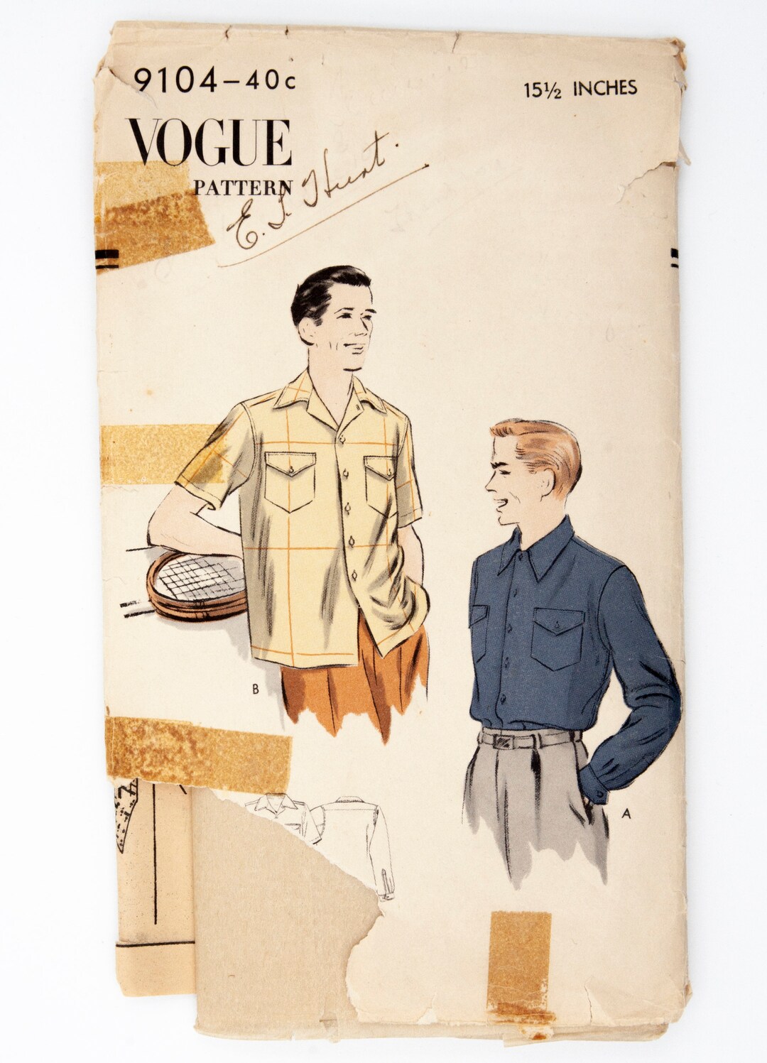 Simplicity Sewing Pattern 9104, Vintage Pattern, Men's Shirt, Size ...