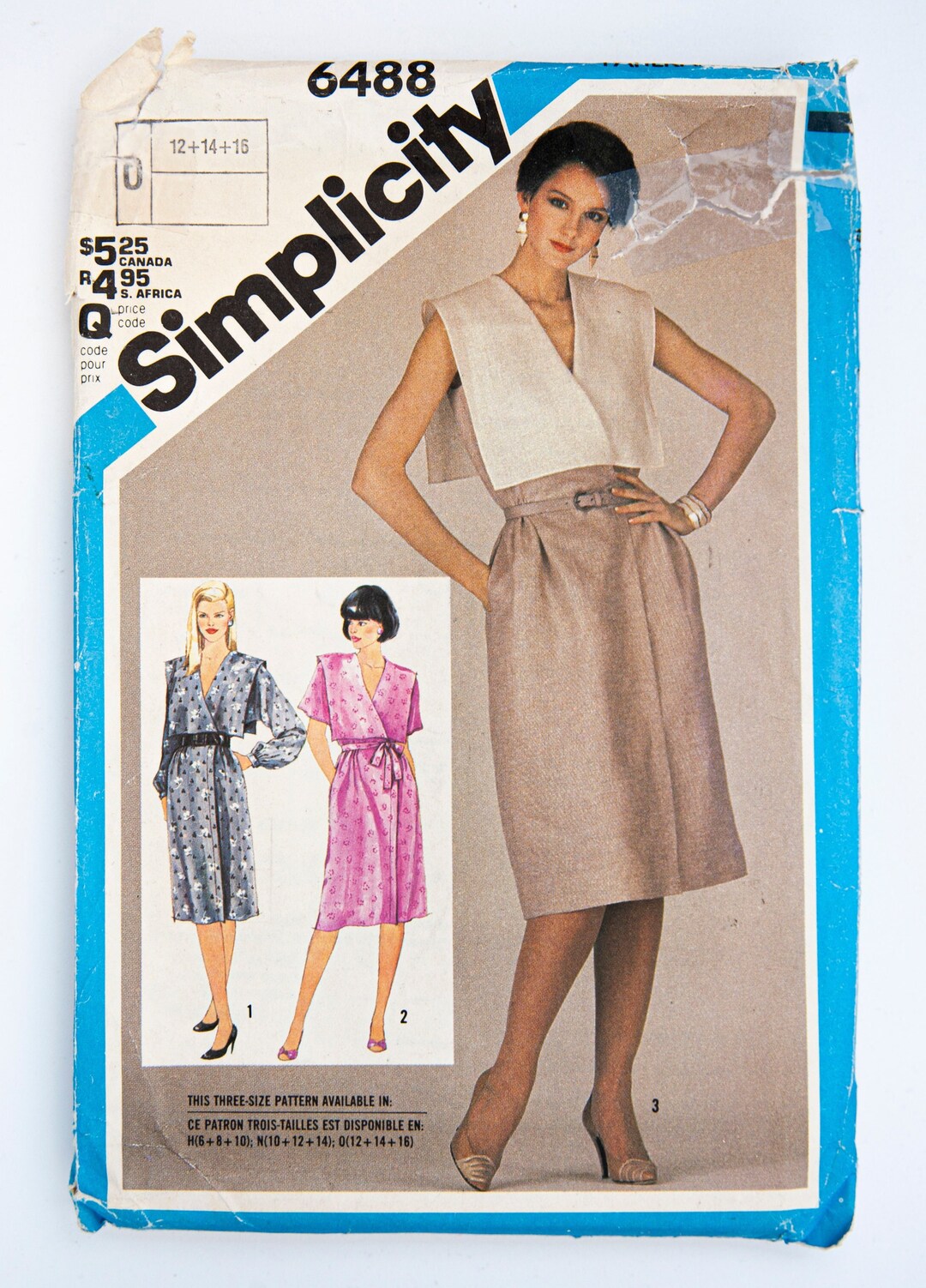 Simplicity Sewing Pattern 6488, Misses' Dress, Vintage Pattern, Size 12 ...