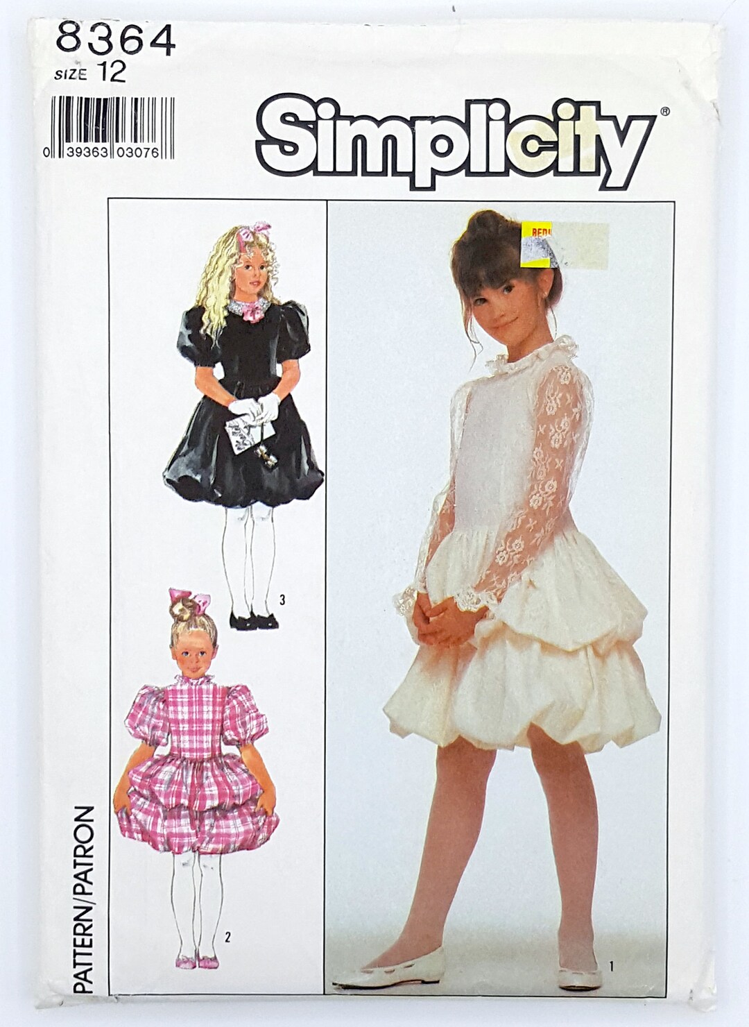 Simplicity Sewing Pattern 8364, Vintage Pattern, Girls' Event Dress ...
