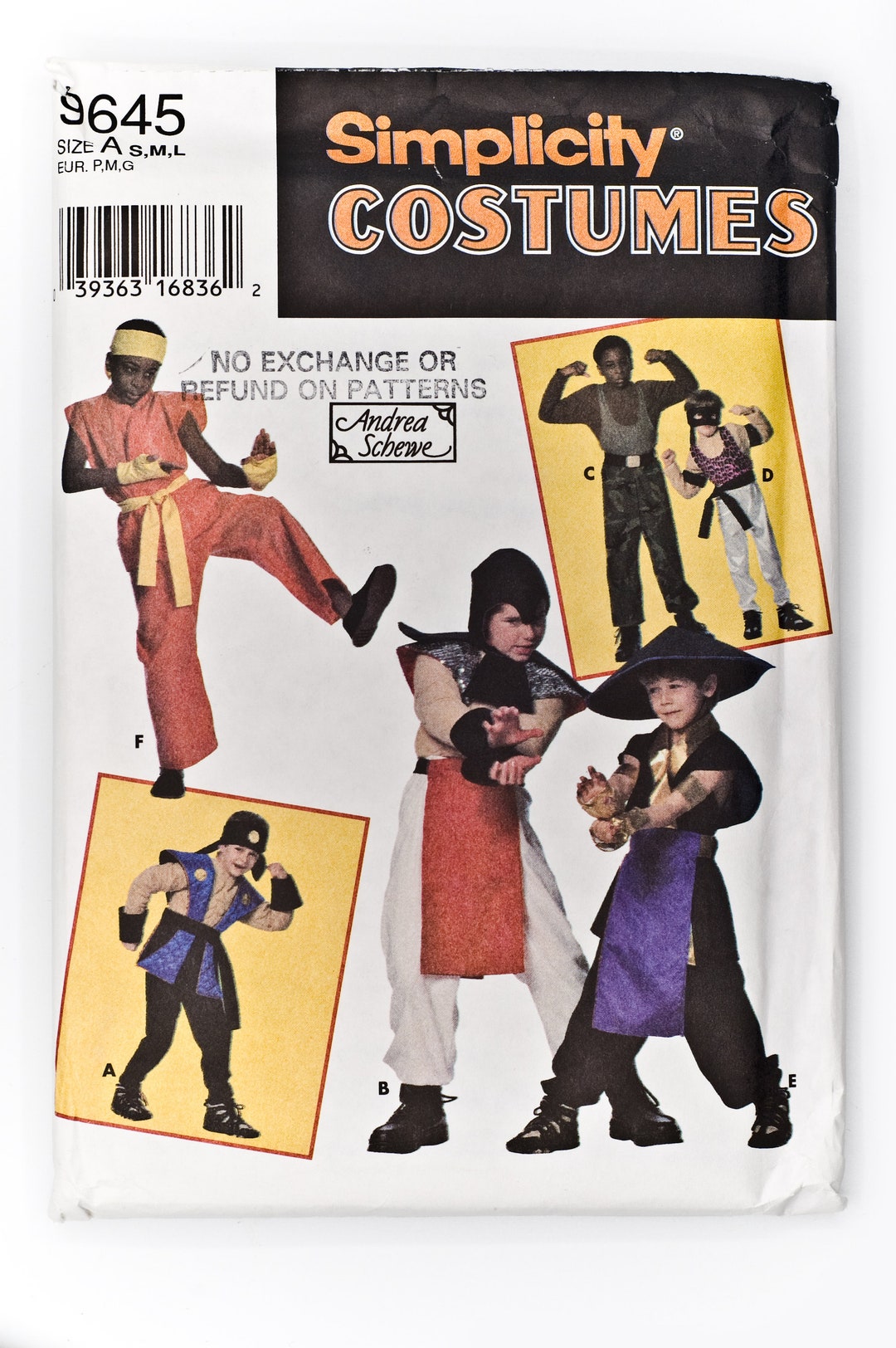 Simplicity Costumes Sewing Pattern for Kids 9645, Halloween Costumes ...