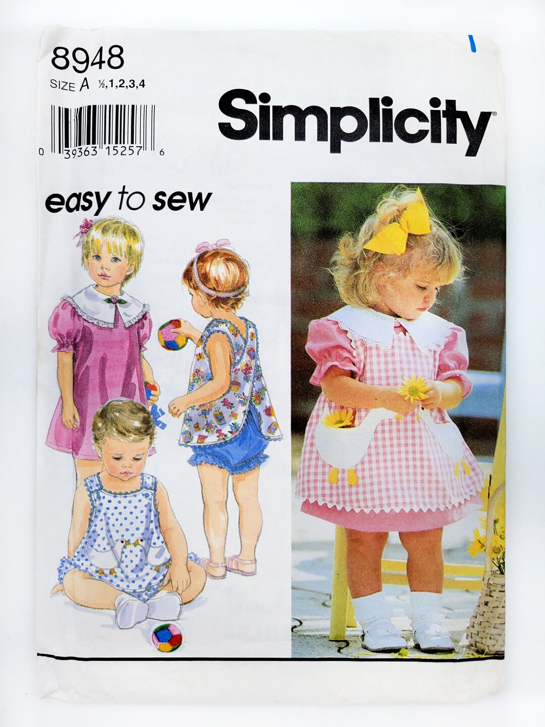 Simplicity Sewing Pattern 8948, Vintage Pattern, Easy to Sew, Toddlers ...