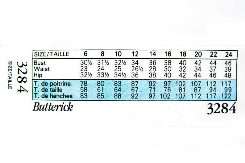 Butterick Sewing Pattern 3284, Vintage Pattern, Misses' Dress, Size 12 ...