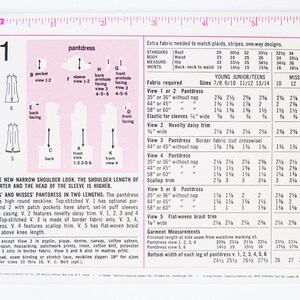 Simplicity Sewing Pattern 9401, Vintage Pattern, Misses' Pantdress ...