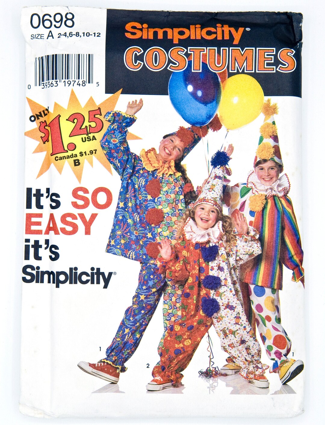 Simplicity Sewing Pattern 0698, Halloween Costumes for Children, Easy ...