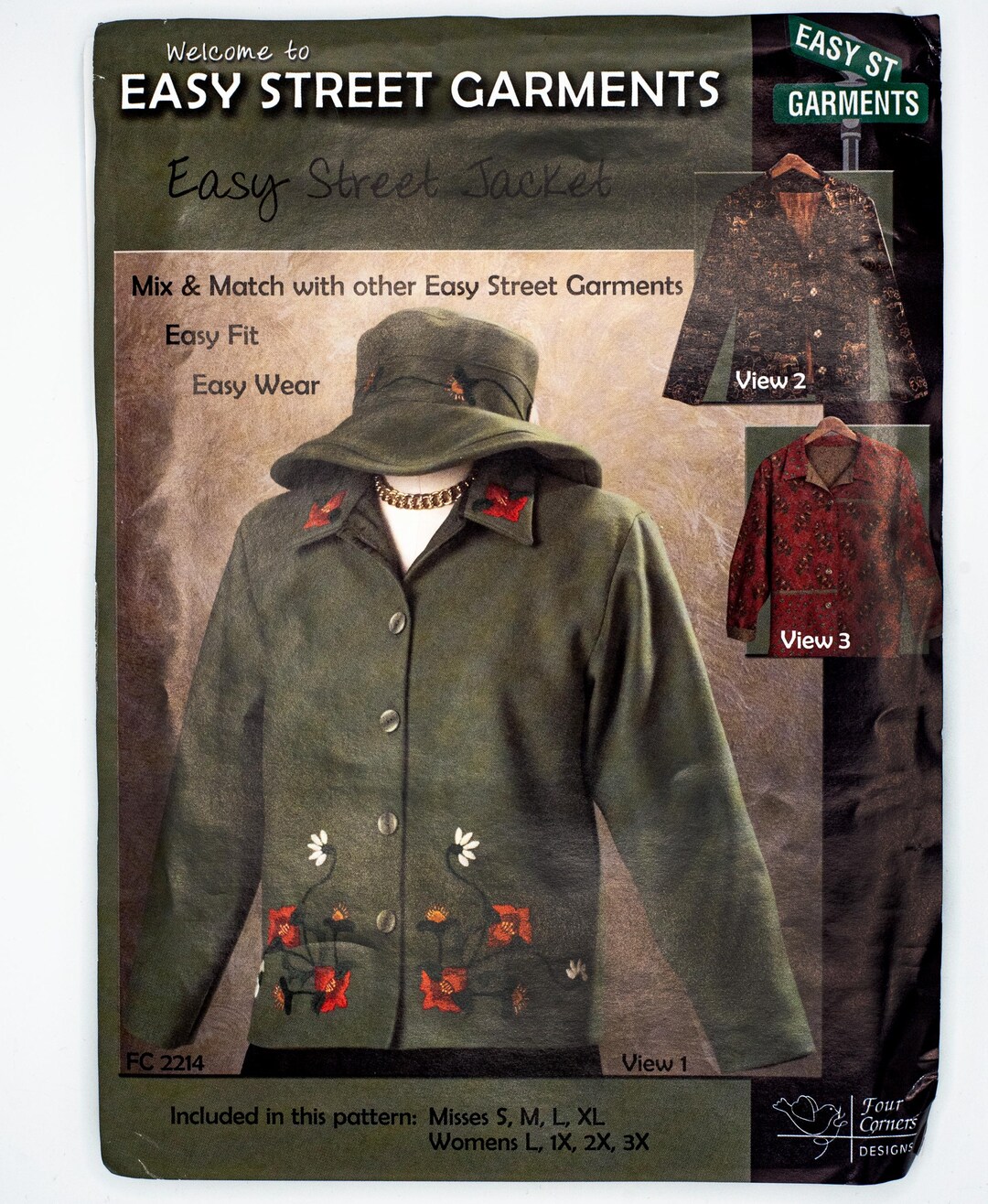 Easy Street Garments Sewing Pattern 0009, Four Corners Designs, Misses ...