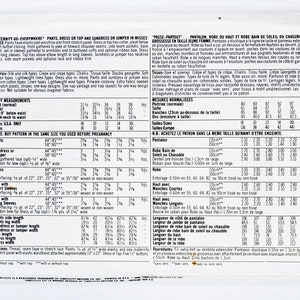 Simplicity Sewing Pattern 9595, Vintage Pattern, Maternity Pants, Dress ...