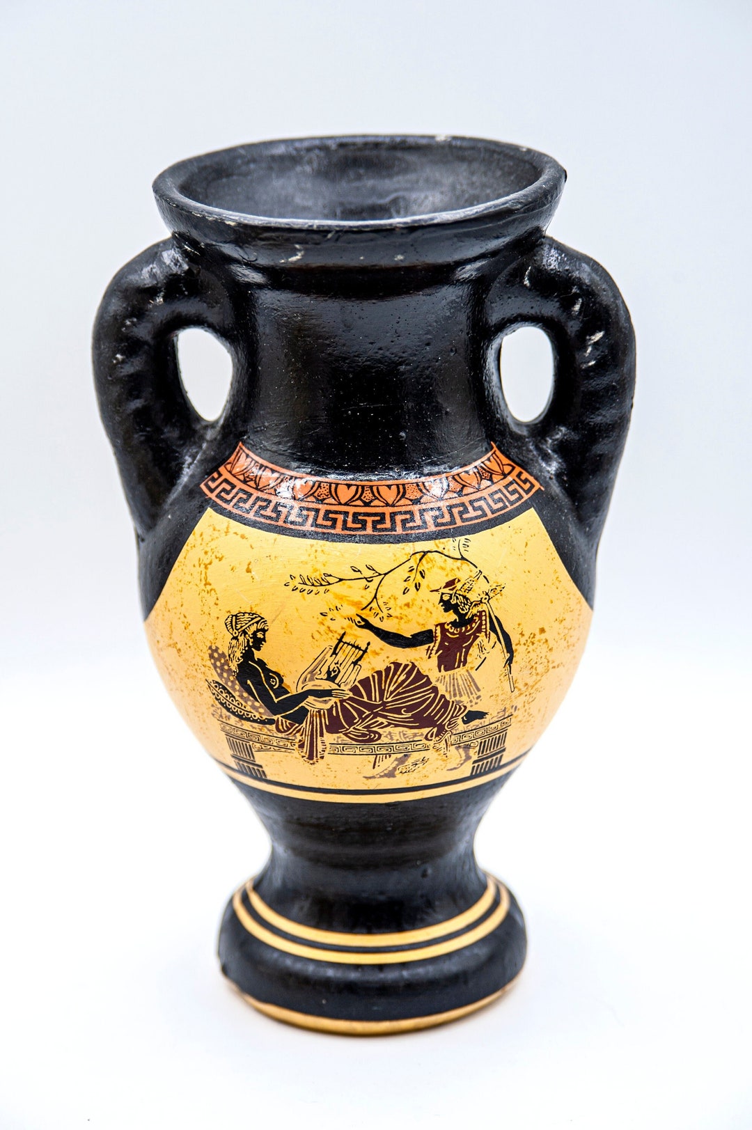 Vintage Greek Handmade Vase, 7.5 Inches Tall X 5 Inches Wide, Made in ...