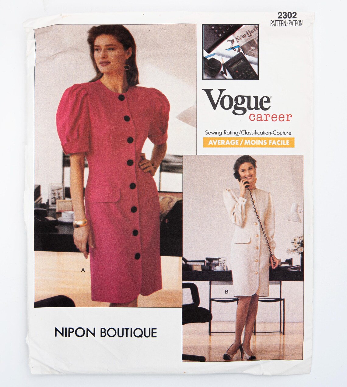 Vogue Sewing Pattern 2302, Vintage Pattern, Vogue Career, Nipon ...