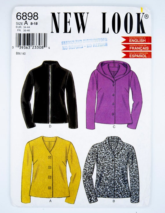 New Look Sewing Pattern 6898 Vintage Pattern Misses' - Etsy