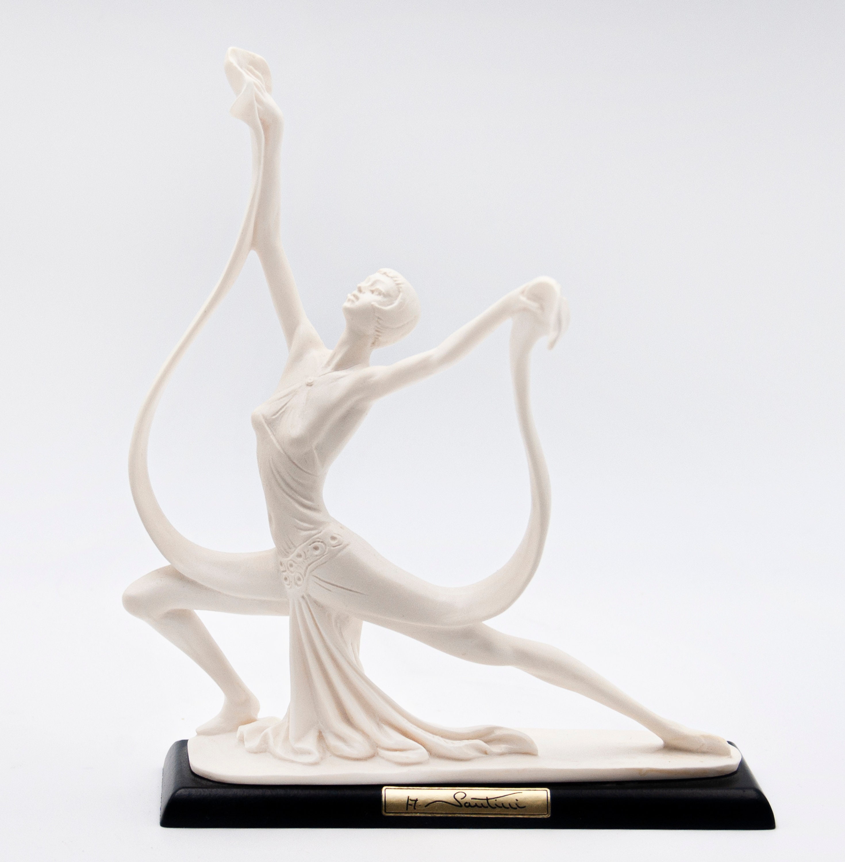 Sculpture6 A. Santini Signed Ballroom Lady Dancer Figurine - Etsy