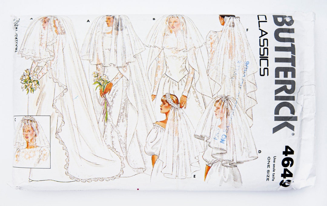 Butterick Sewing Pattern 4649, Misses' Veil Bridal Butterick Classics ...