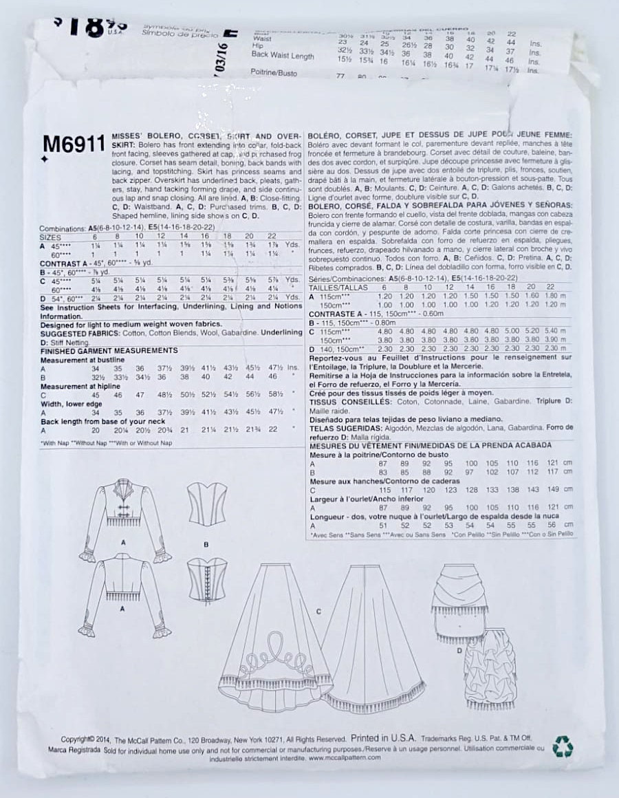 Mccall's Costumes Sewing Pattern 6911 Halloween Costumes - Etsy