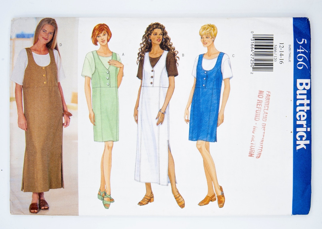 Butterick Sewing Pattern 5466, Vintage Pattern, Easy to Sew, Misses ...