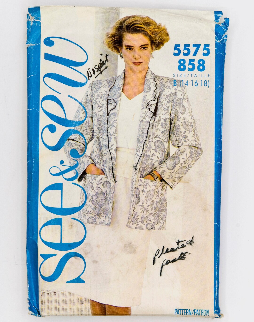 See N' Sew Sewing Pattern 5575, Misses' Jacket, Top, Skirt, Vintage ...