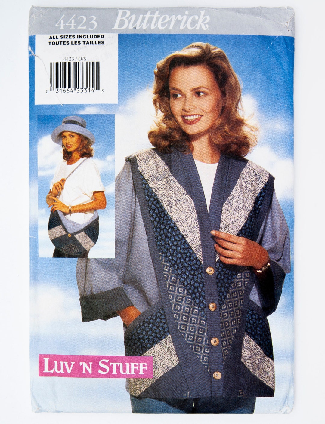 Butterick Sewing Pattern 4423, Misses' Strip-quilted Hat, Purse, Jacket ...