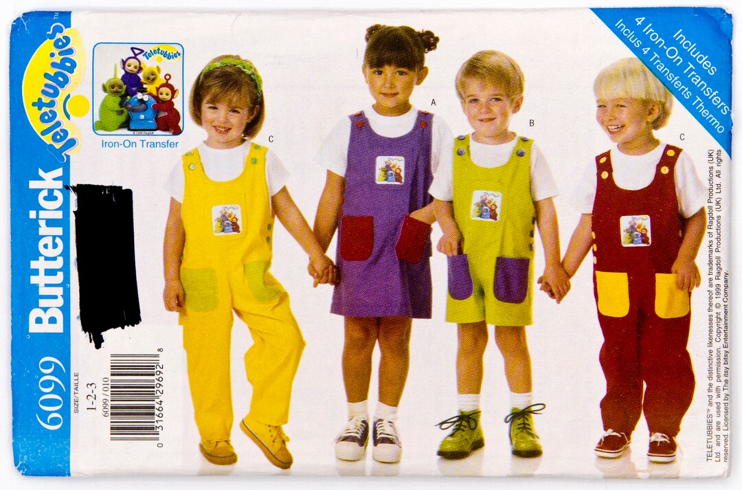 Butterick Sewing Pattern 6099, Vintage Pattern, Kids Jumpsuit, Kids ...