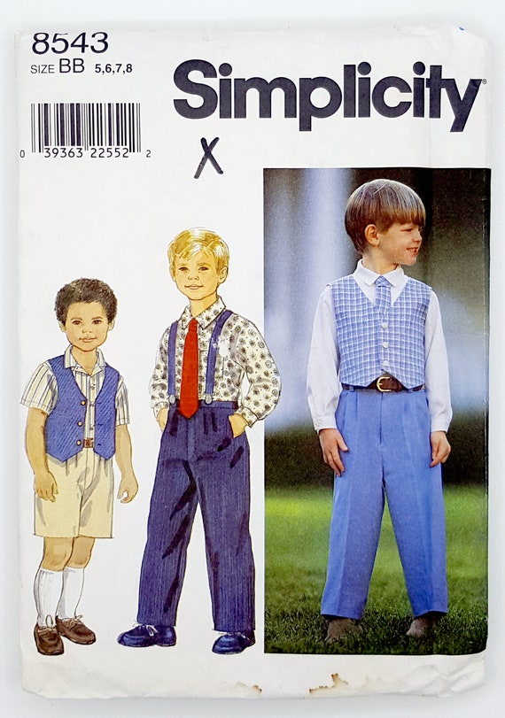 Simplicity Sewing Pattern 8543 Boys' Shirt Boys' | Etsy