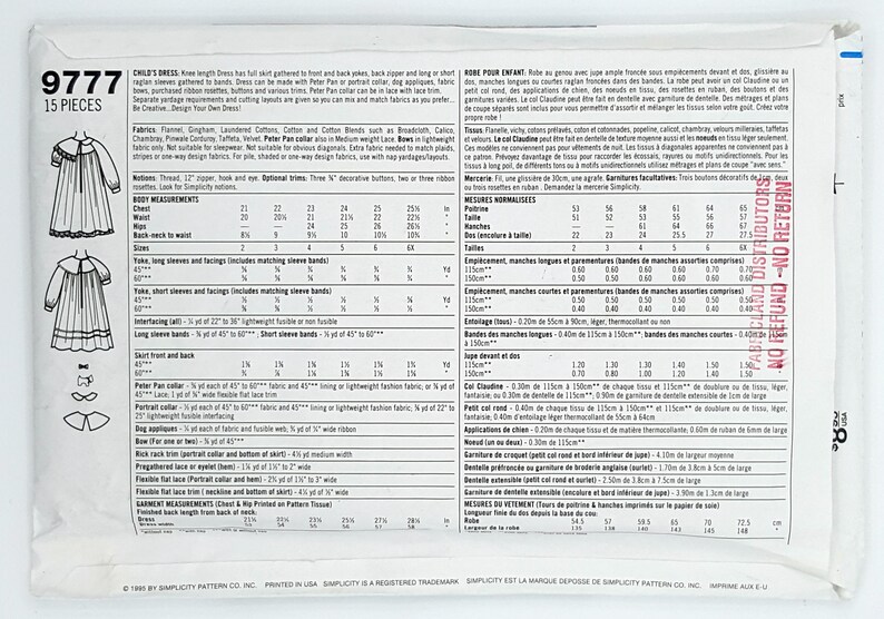 Simplicity Sewing Pattern 9777, Design Your Own, Girls' Dress, Child's ...