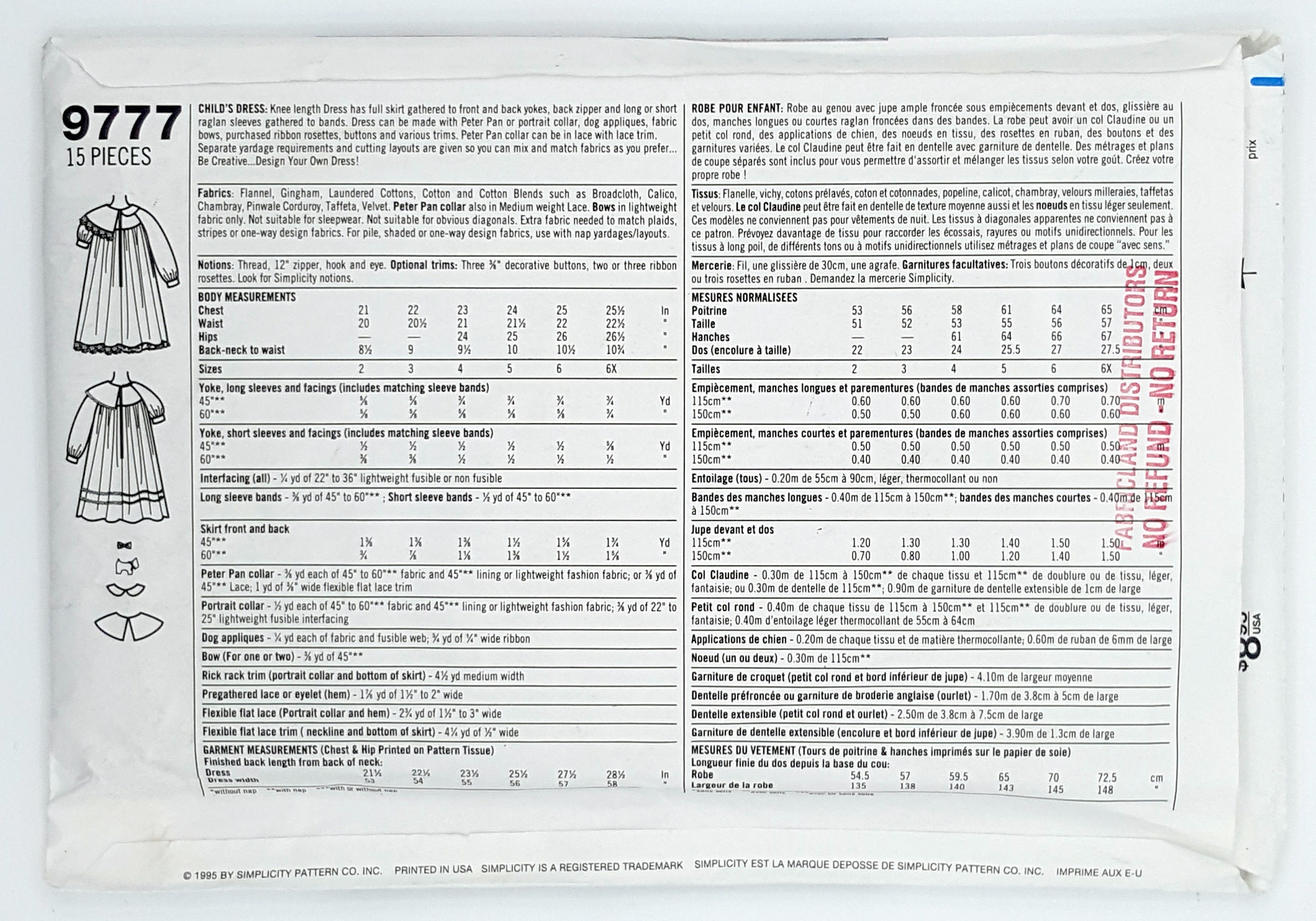 Simplicity Sewing Pattern 9777, Design Your Own, Girls' Dress, Child's ...