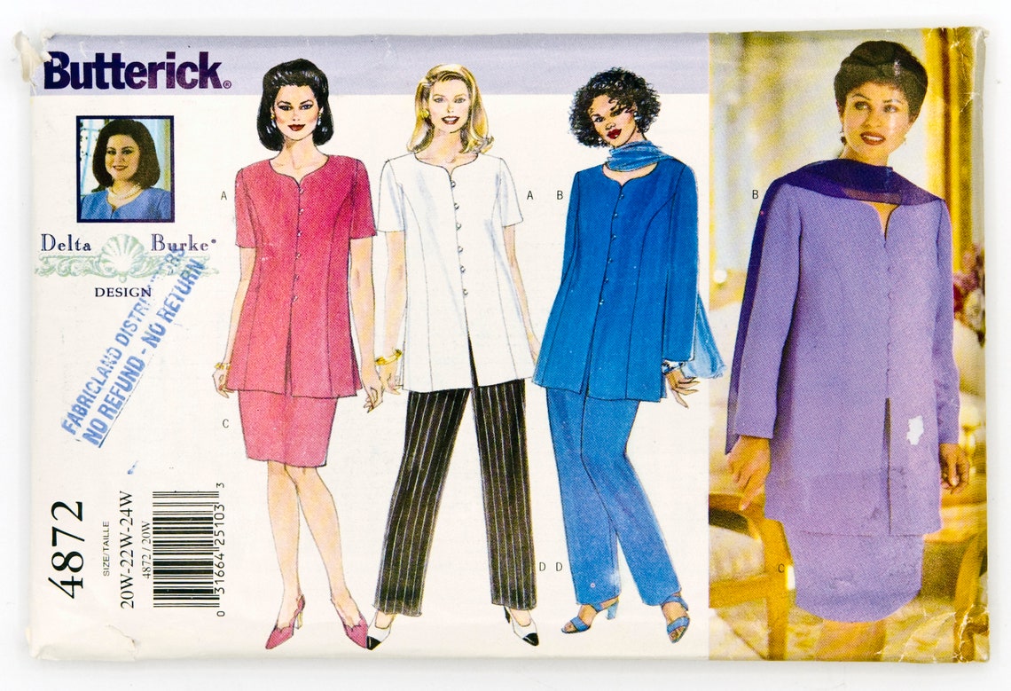 Butterick Sewing Pattern 4872, Vintage Pattern, Misses' Tunic, Skirt ...
