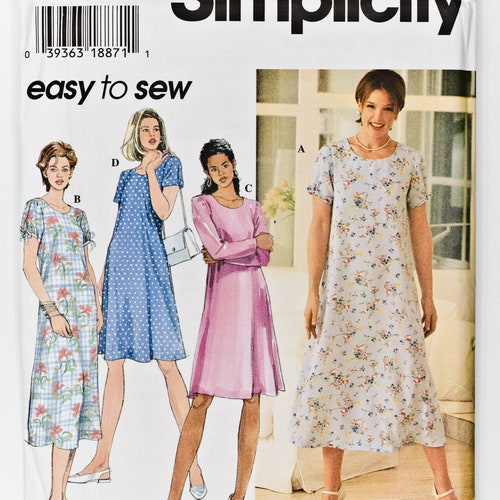 Uncut Simplicity Pattern 8641 Misses' Jumper Dress Size - Etsy