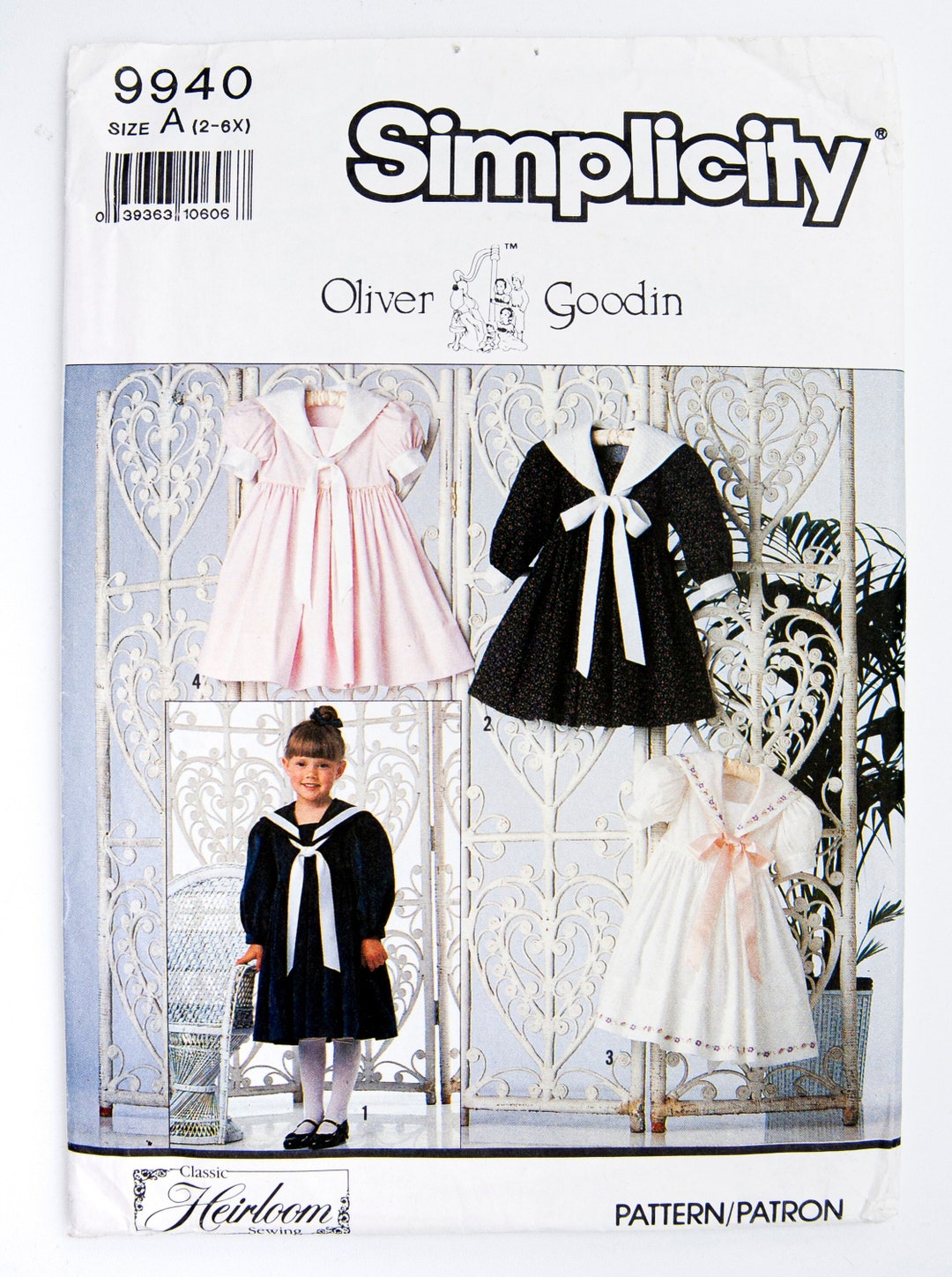 Simplicity Sewing Pattern 9940, Girls' Dress, by Oliver Goodin, Vintage Pattern, Sizes 2-6X ...
