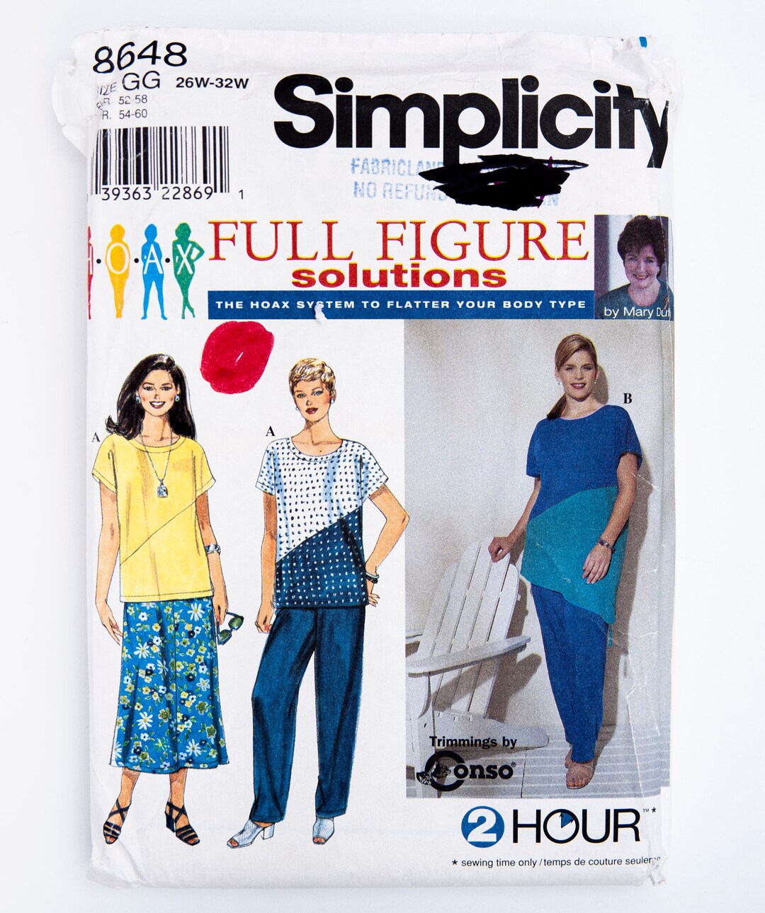 Simplicity Sewing Pattern 8648, Misses' Top, Pants, Skirt, by Mary ...