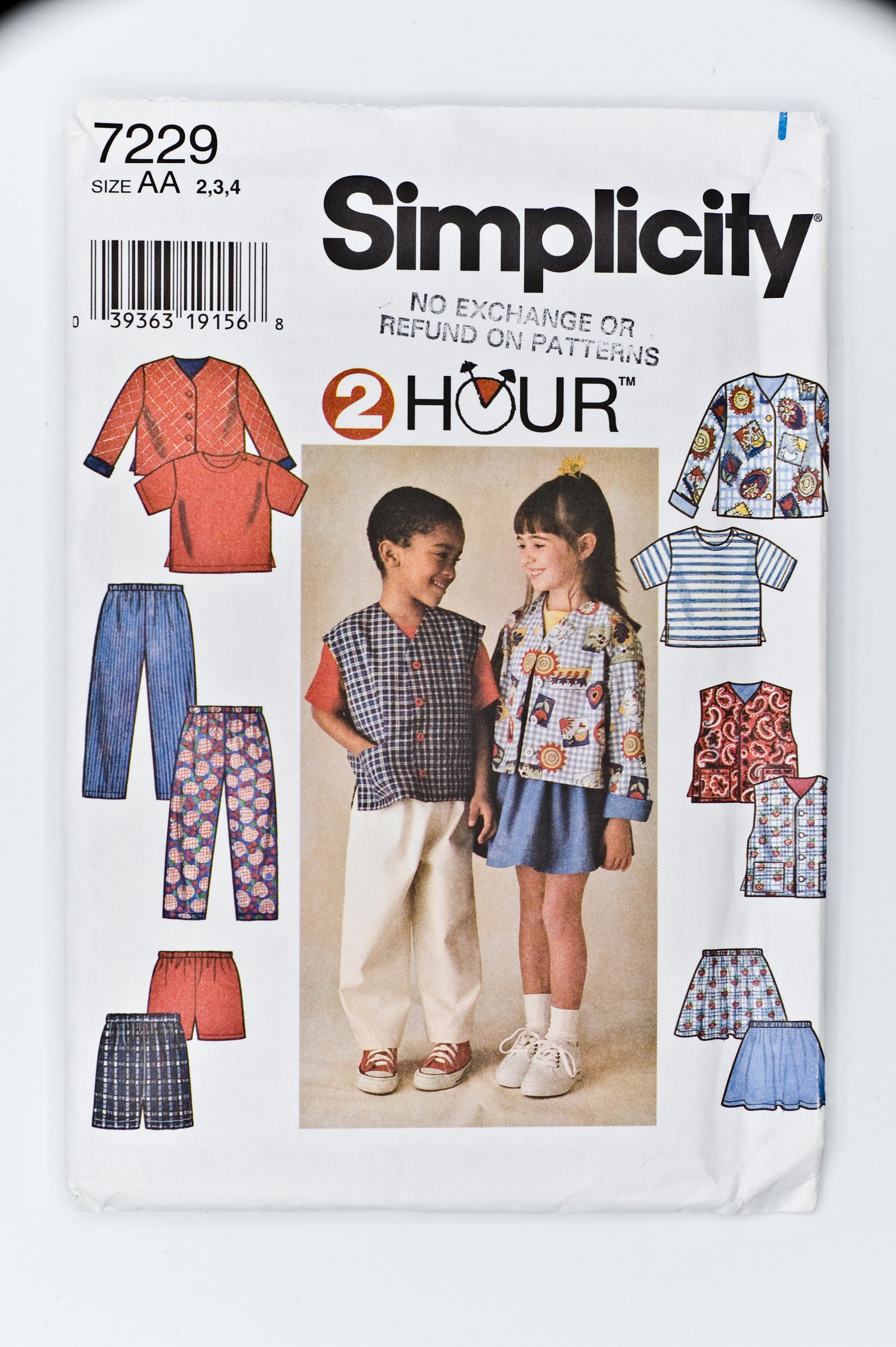 Simplicity Sewing Pattern 7229, Kids Pattern, Pants, Vest, Skirt ...