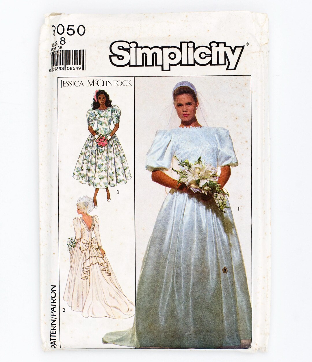 Simplicity Sewing Pattern 9050, Vintage Pattern, Misses' Wedding Dress ...