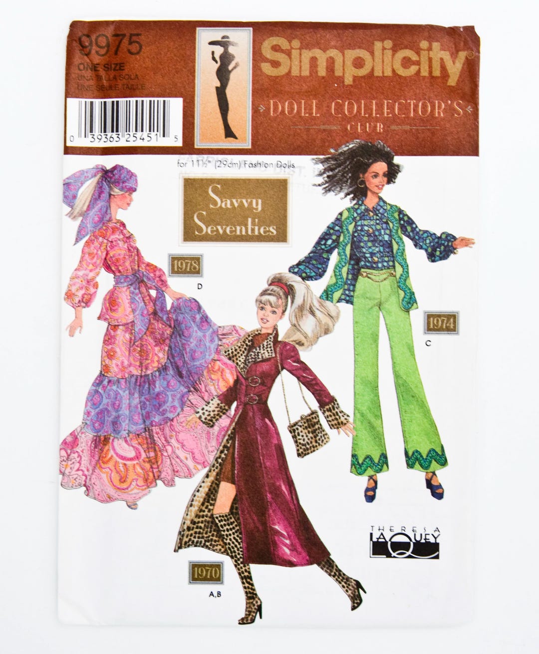 Simplicity Crafts Sewing Pattern 9975, Savvy 70's Clothes for 11 1/2 ...