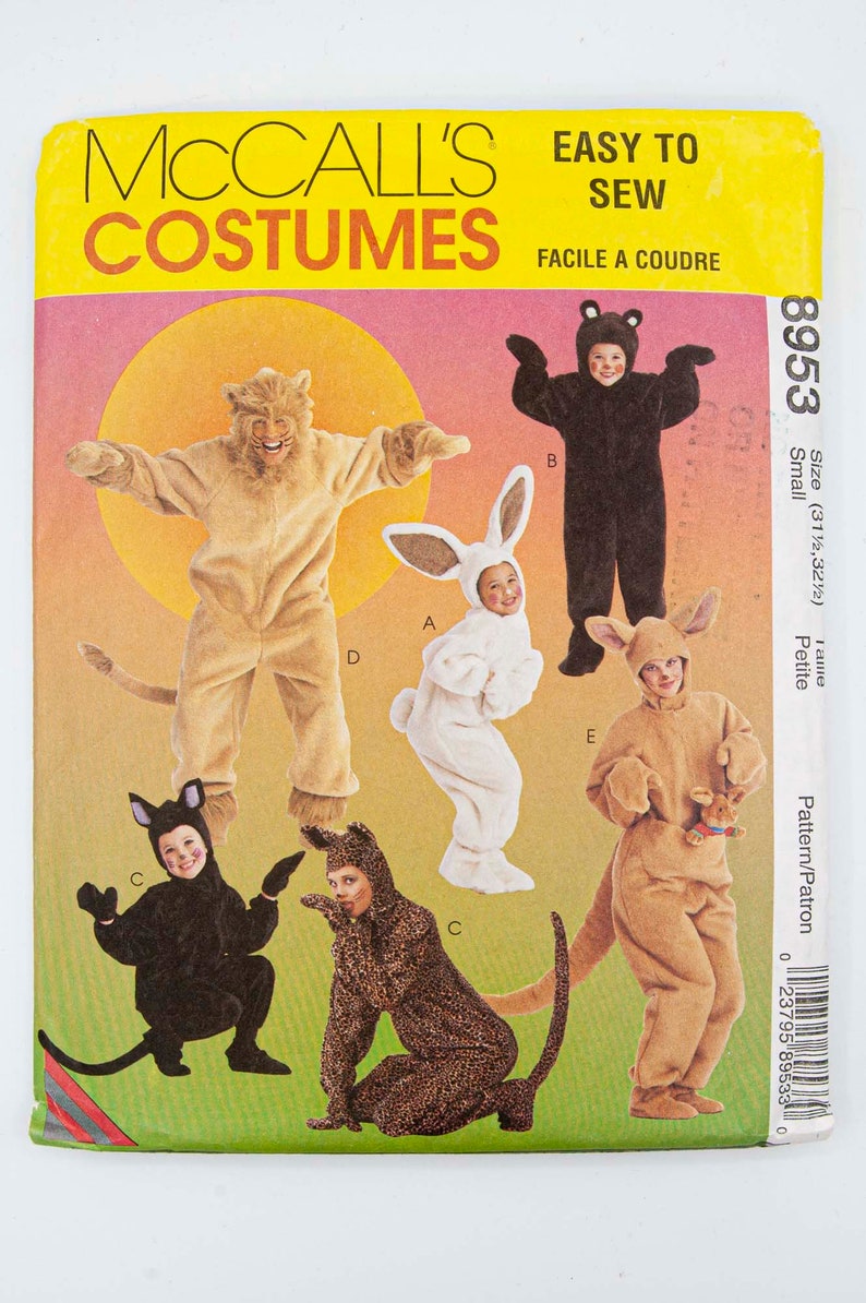 Mccall's Sewing Pattern 8953 Halloween Costumes Bunny - Etsy
