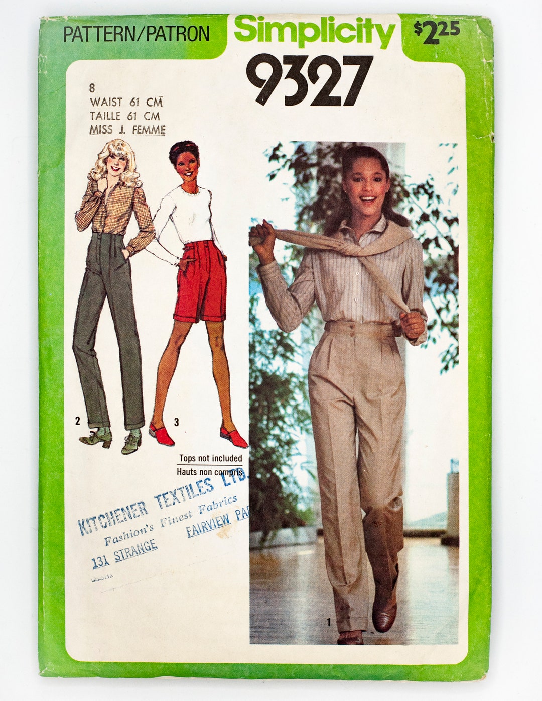 Simplicity Sewing Pattern 9327 Misses' Pants Shorts - Etsy