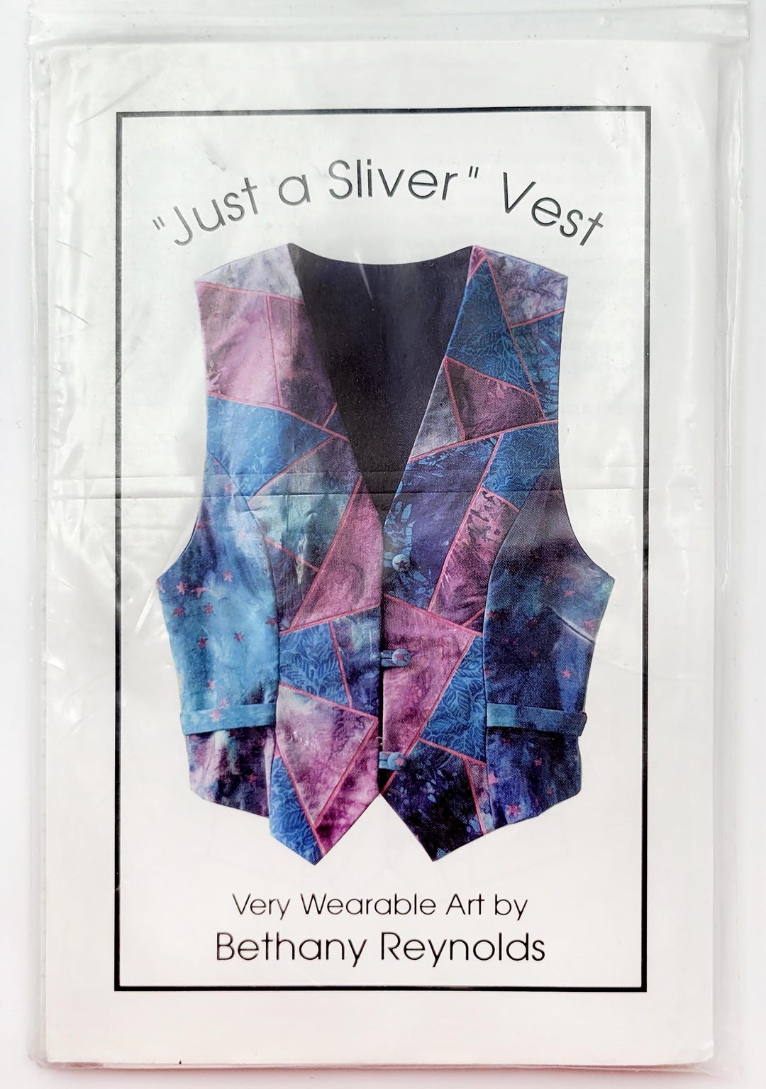 Vintage Sewing Pattern, just a Sliver Vest, Designed by Bethany ...